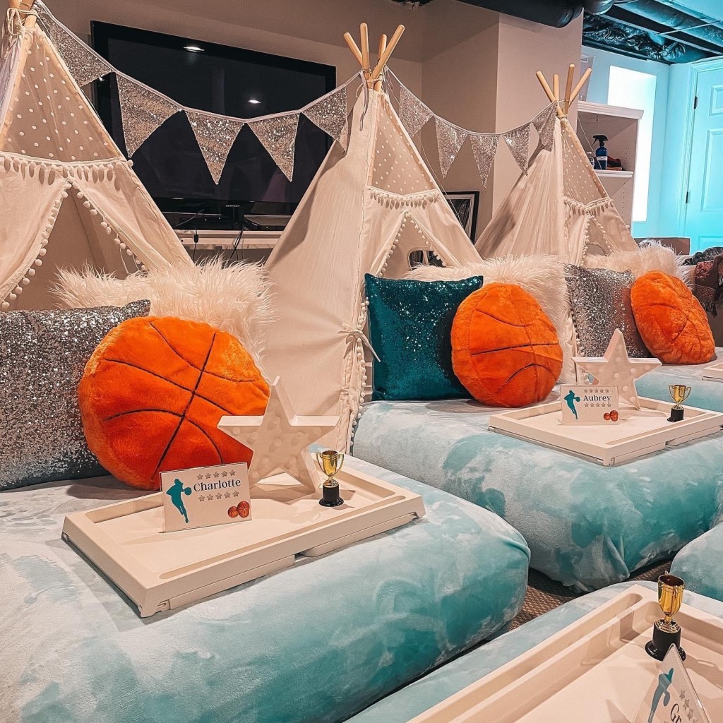Basketball Girls - A slumber party tent rental company
